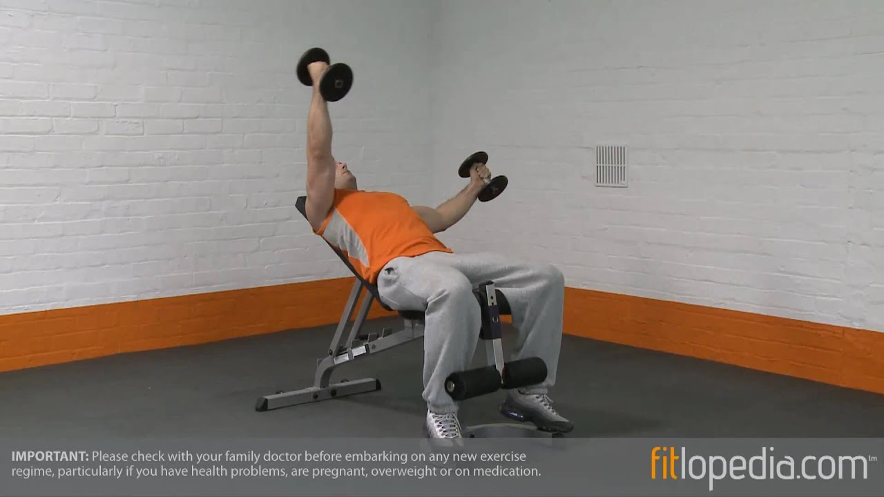Incline Supine Alternate Low Dumbbell Fly - YouTube
