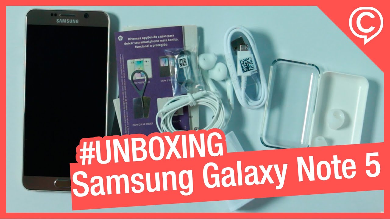 Unboxing Samsung Galaxy Note 5 - Desempenho de um Note com as linhas de ...