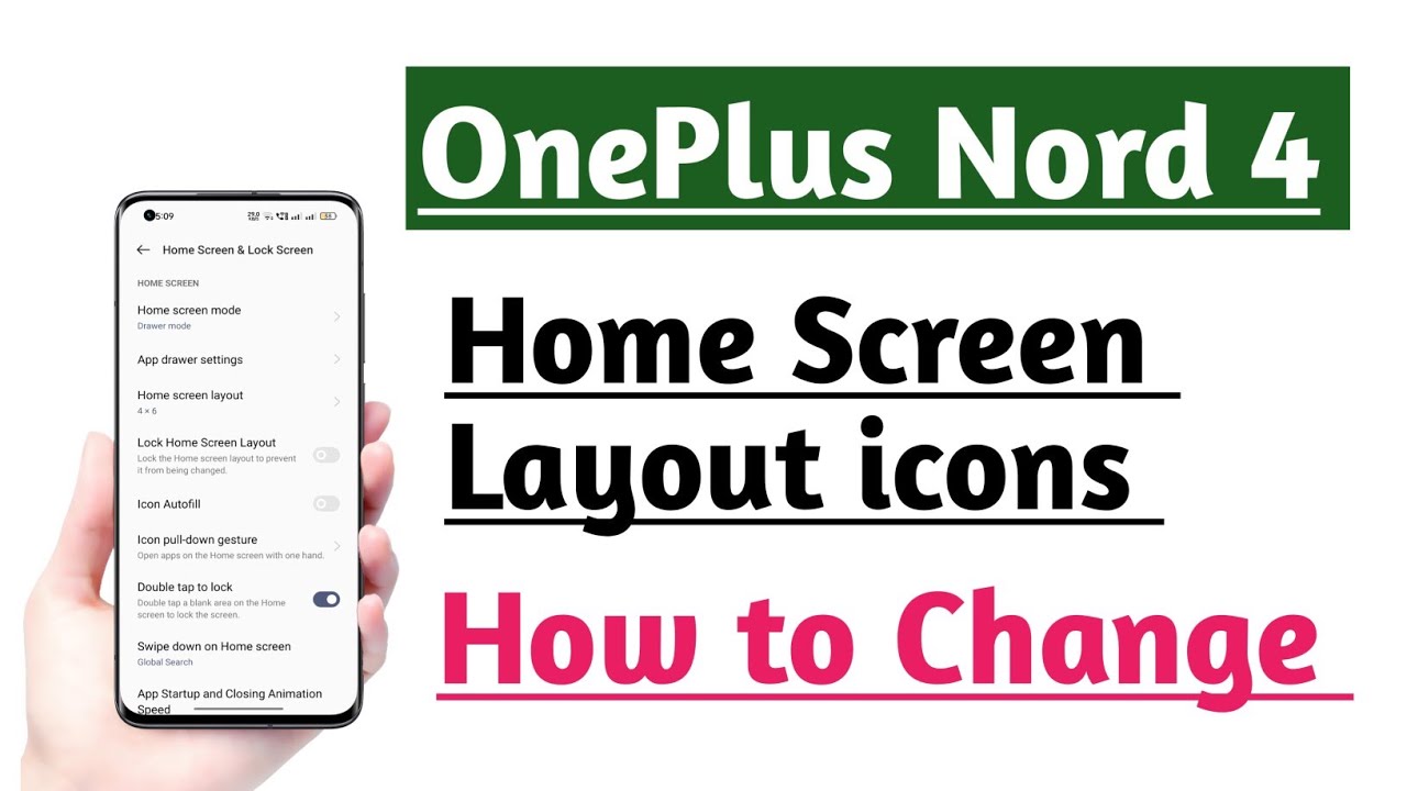 OnePlus Nord 4 How to Change Home Screen layout icons | Home Screen ...
