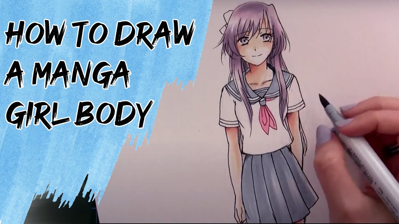 How To Draw A Manga Girl Body Step by step Tutorial YouTube