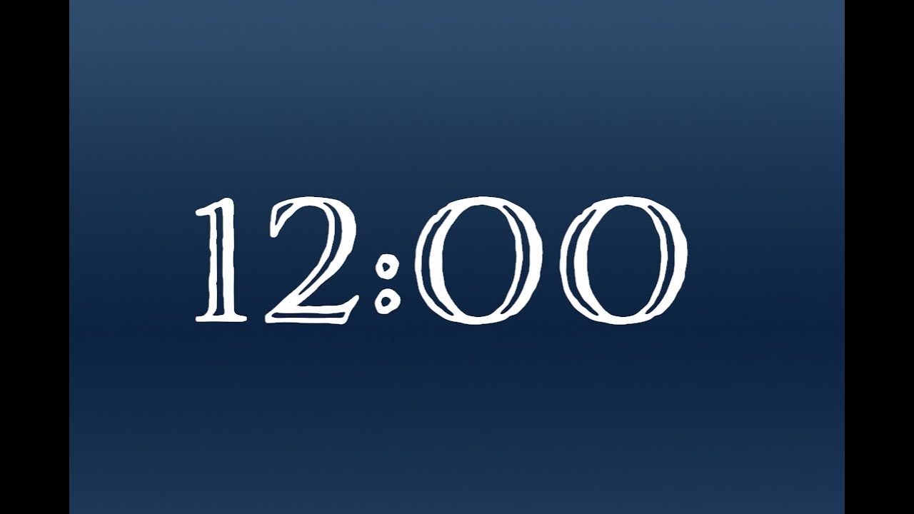 Countdown Timer for 12 minutes - YouTube