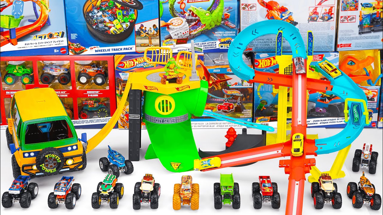 Unboxing Review Hot Wheels | Neon Speeders Skyscraper Speed Circuit ...