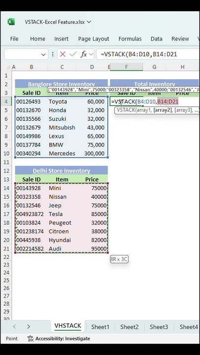 How to use VSTACK @ExcelStories-Guru #education - YouTube