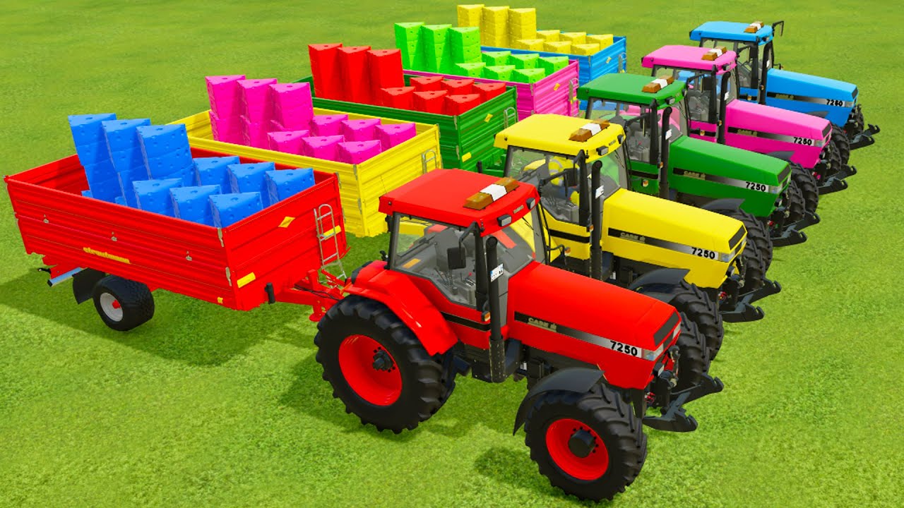 LOAD AND TRANSPORT COLORED CHEESE WITH CASE IH TRACTORS - Farming ...
