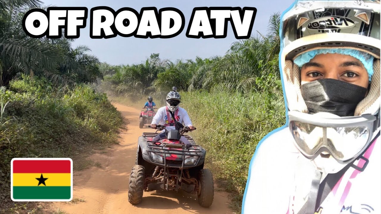 ATV'S QUAD BIKING IN ABURI GHANA TO SEE THE WATERFALL **DISCOVERING A ...