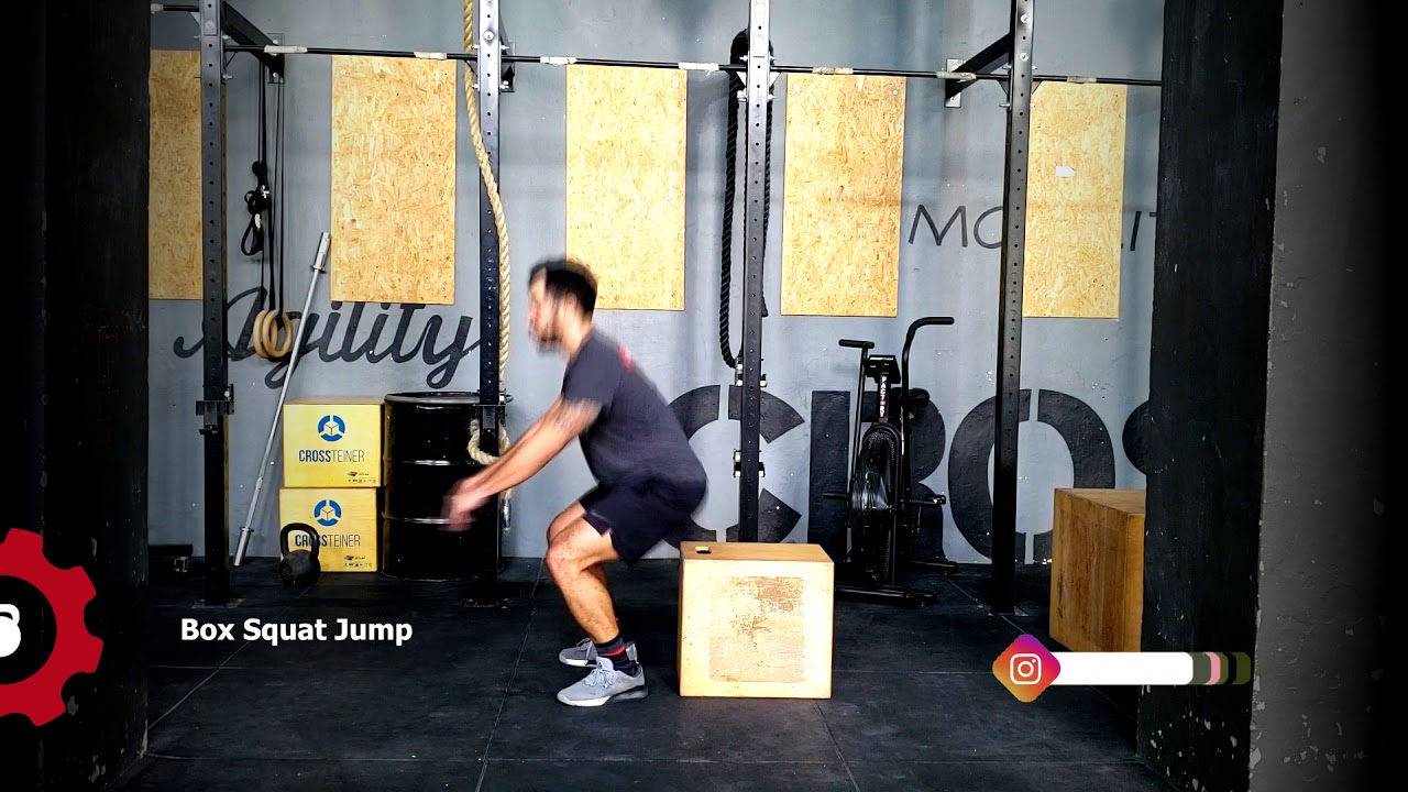 Box Squat Jump - YouTube