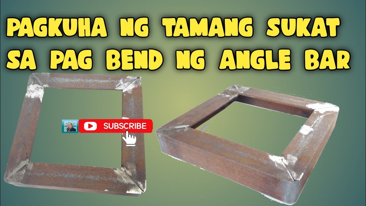 BENDING ALLOWANCE NG ANGLE BAR PAANO GAWIN - YouTube