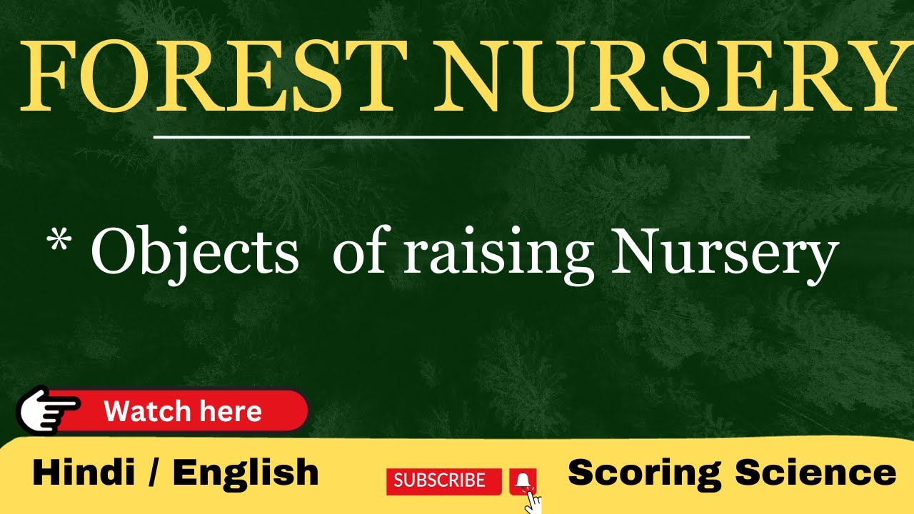 Objects of raising nursery || Nursery plantation || @scoringscience4120 ...