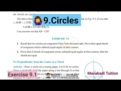 9th class Maths| Chapter 9|🤷‍♀️Circles| 💁‍♂️Exercise 9.1|Q.no 1&2 |with ...
