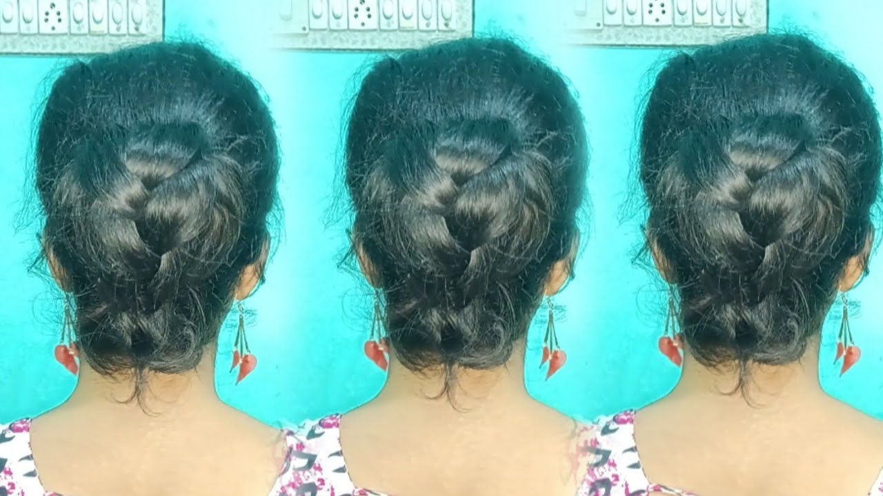 Simple Traditional Hairstyles For Saree / Beautiful Khopa Hairstyle ...