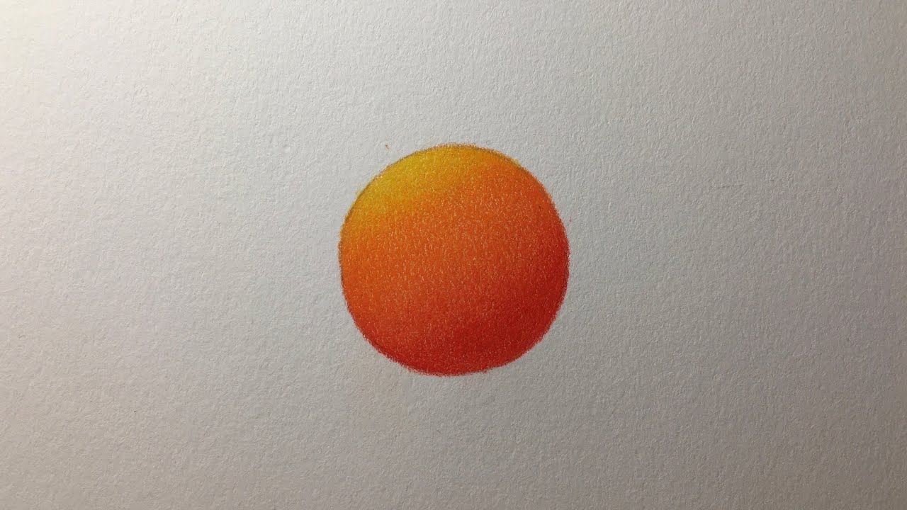 Orange gradation color pencil blending (time lapse) - YouTube