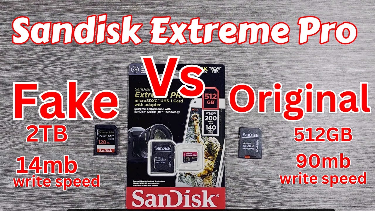FAKE vs Original Sandisk Extreme Pro Micro SD Side by Side Testing ...