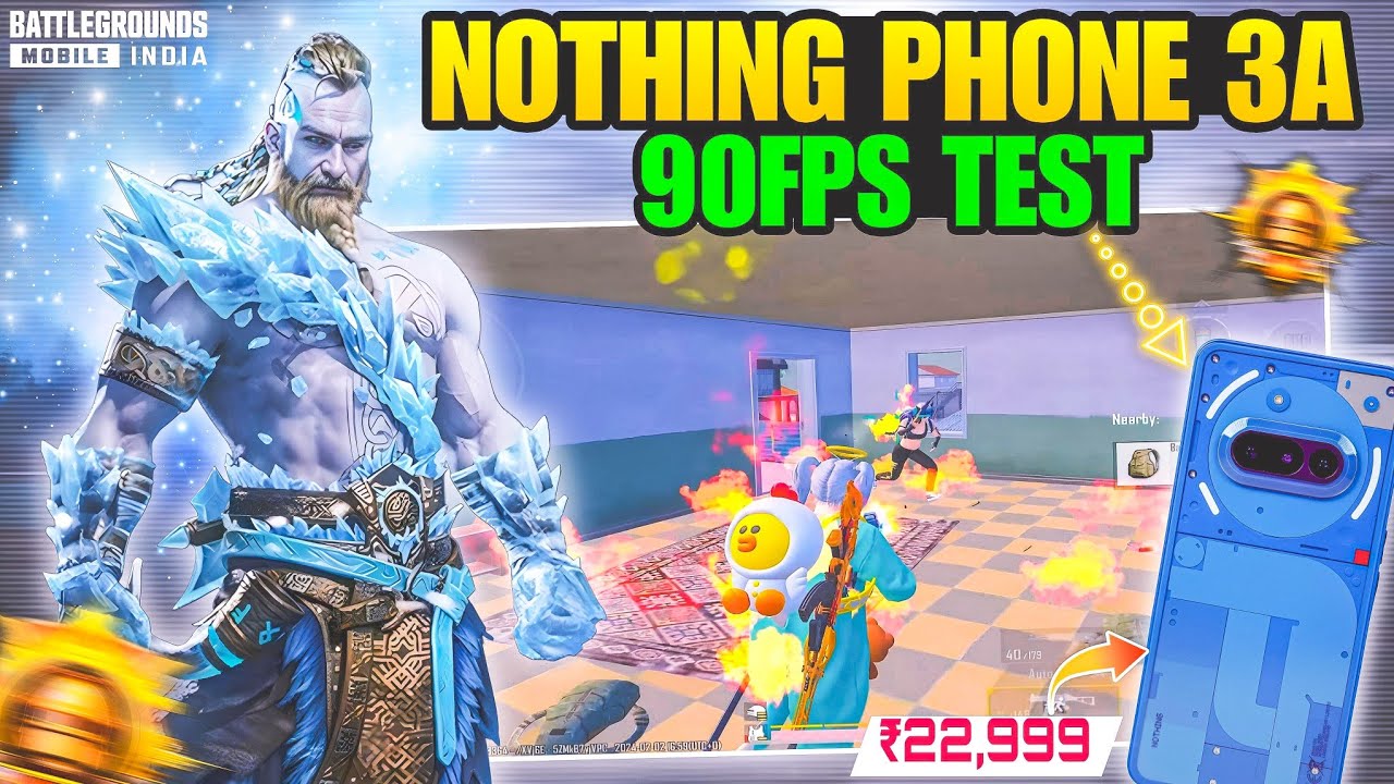 🔥Nothing Phone 3a BGMI Test With Fps Meter | Nothing Phone 3a Gaming ...