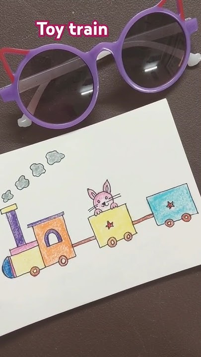 How to draw easy toy train |Train drawing | Toy train drawing - YouTube