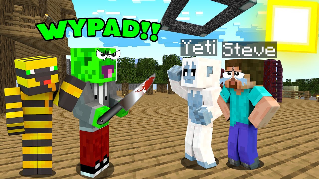 PRZETELEPORTOWALIŚMY SIĘ NA 1 JEDEN BLOK DO PALIONA w Minecraft! - YouTube