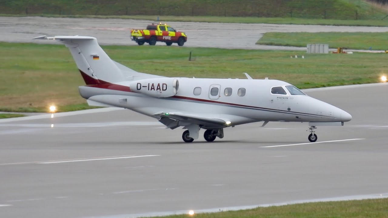 Arcus Air Embraer Phenom 100 D-IAAD at Cambridge - YouTube