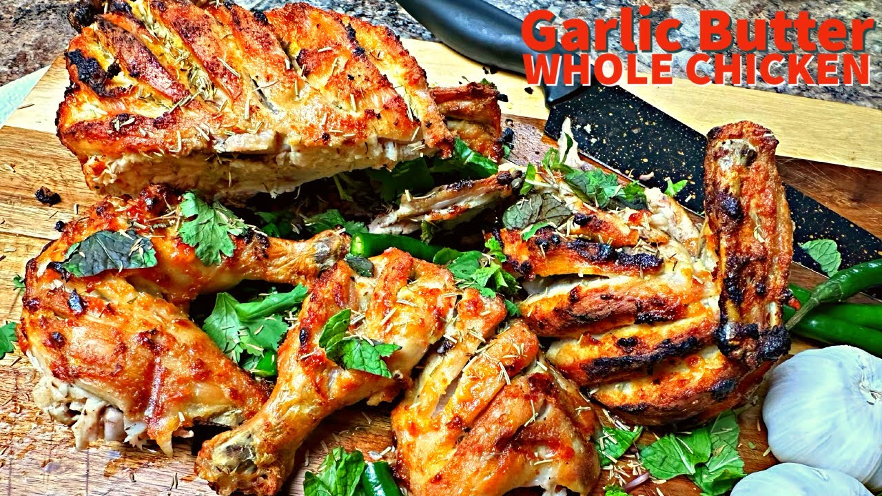 Garlic Butter Roasted Whole Chicken - Simply Delicious! - YouTube