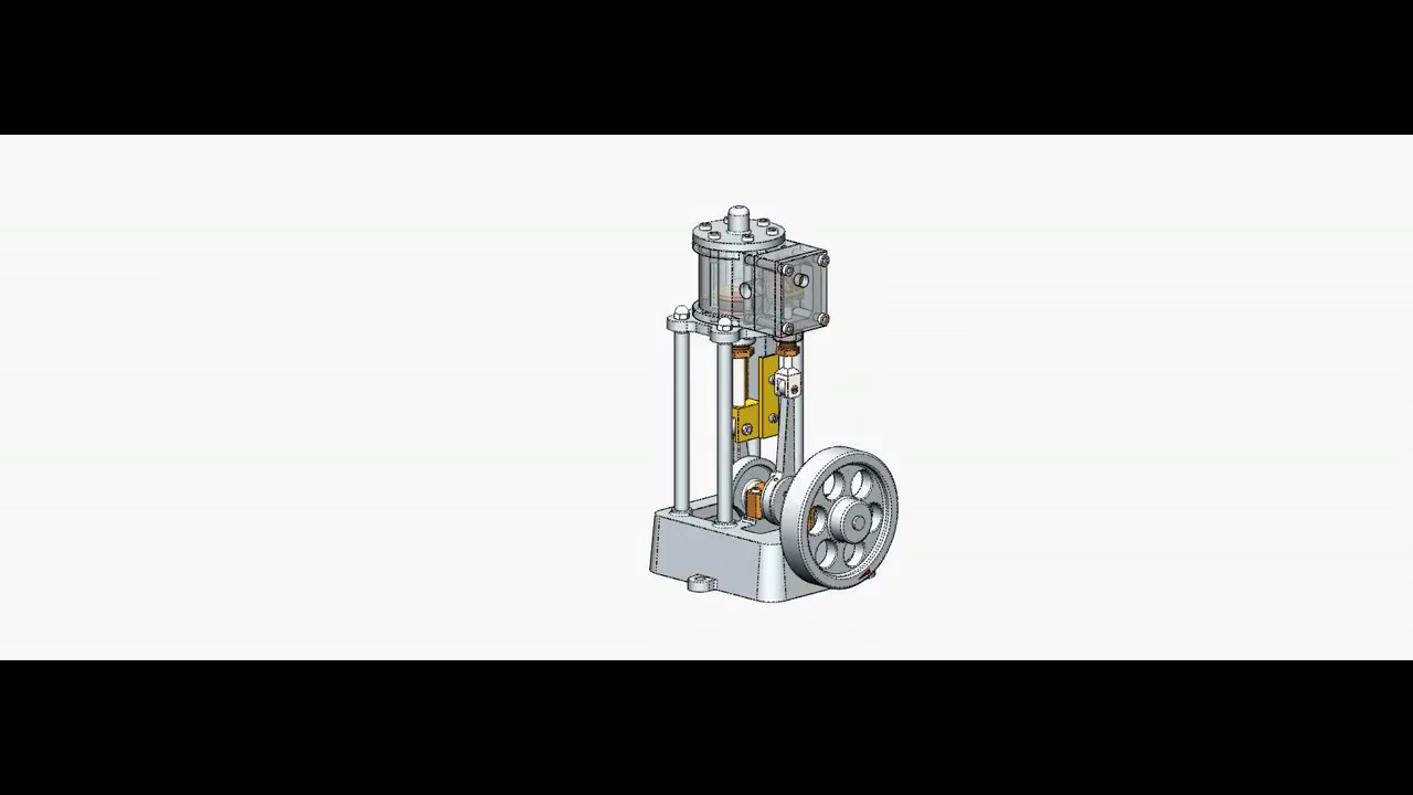 Simple vertical cylinder MOVING PARTS ASSEMBLY - YouTube