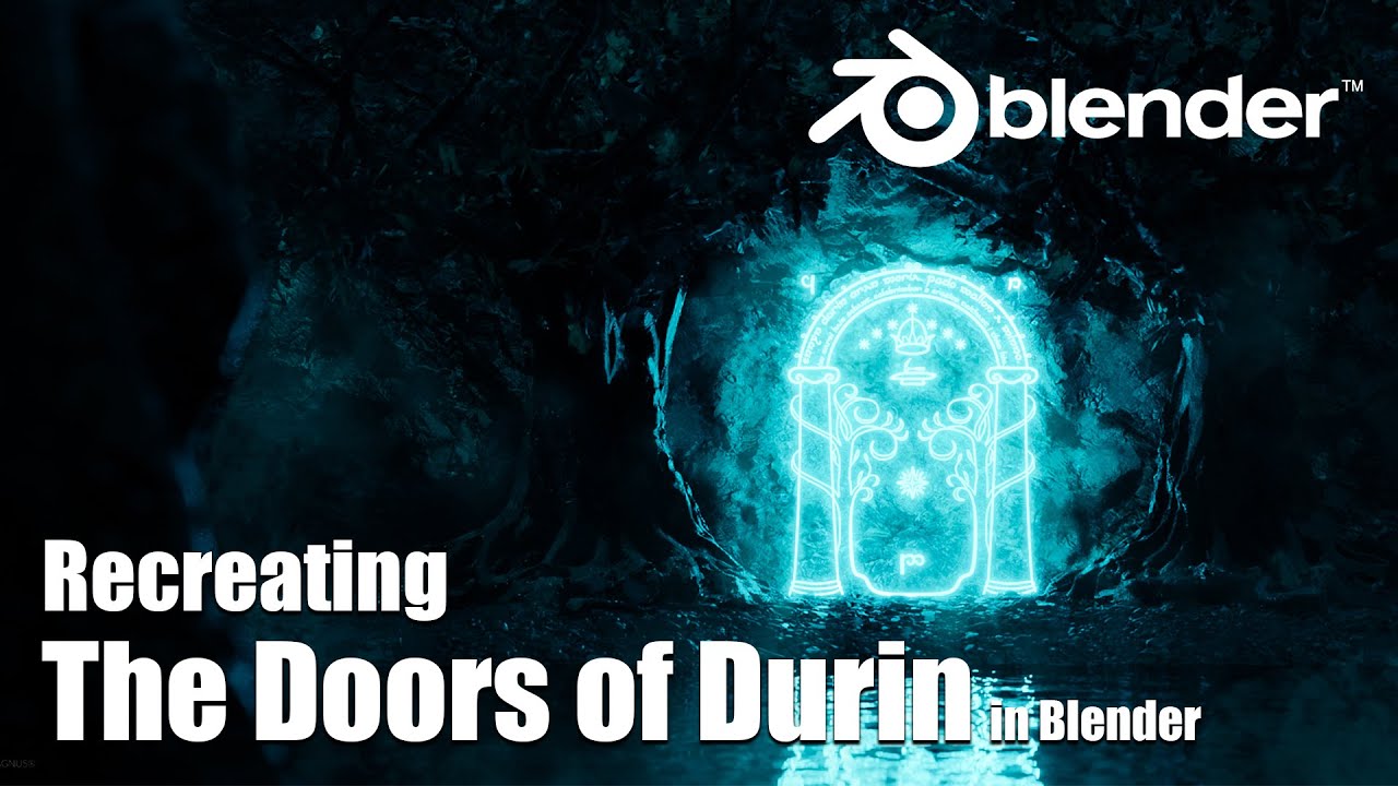 Recreating The Doors of Durin in Blender and Photoshop - Timelapse ...