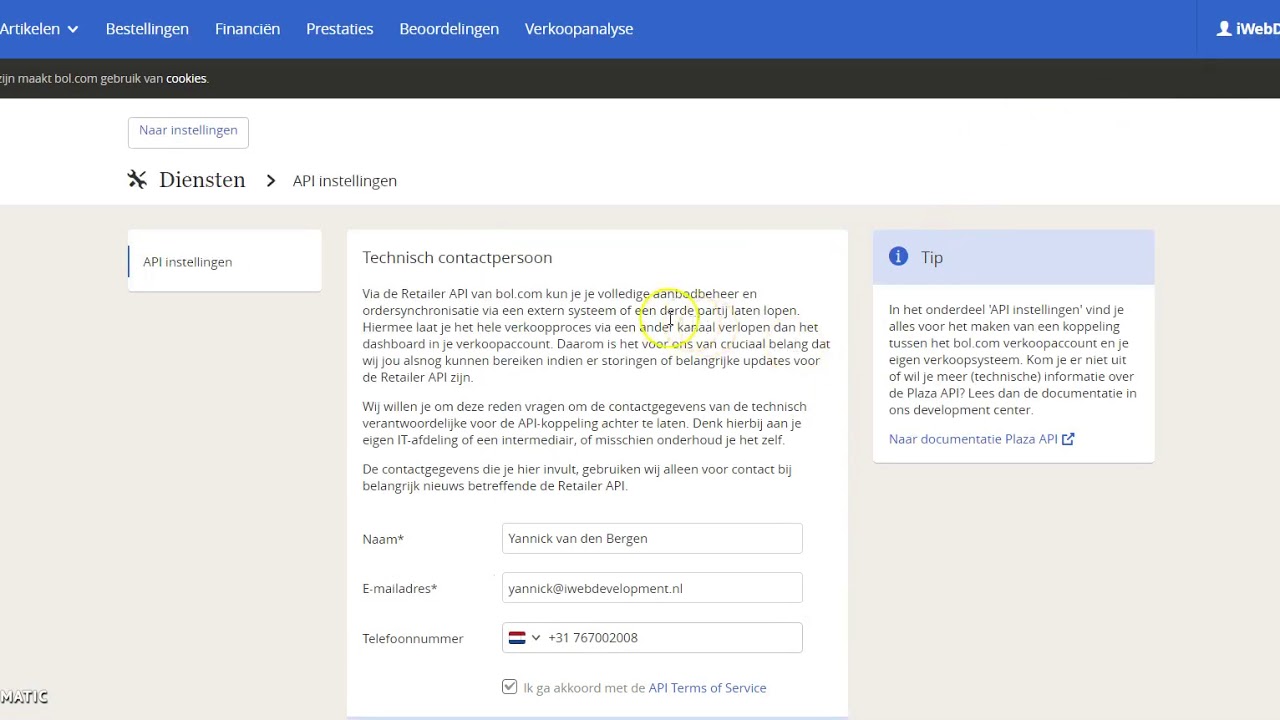 Bol.com API key - YouTube
