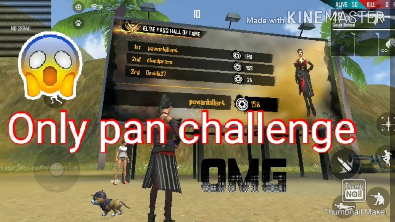 Only pan challenge in free fire op gameplay - YouTube