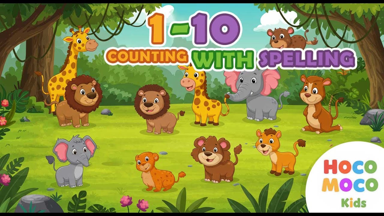 count 1 to 10 with math for beginners counting to 10 with spelling math ...