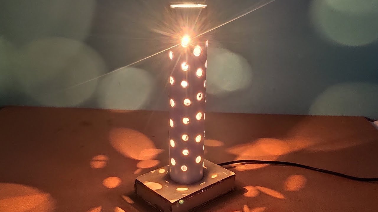How to make PVC pipe night light 💡 at home - YouTube