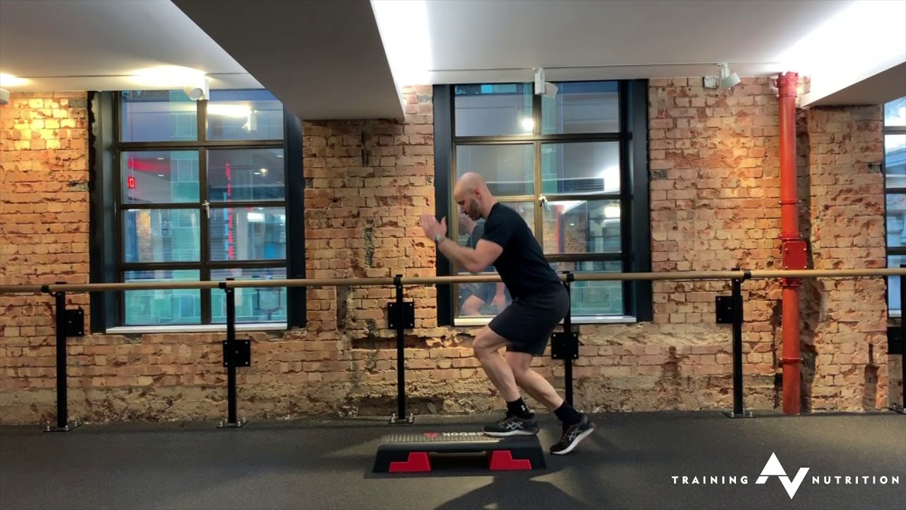 Single leg split stance jump squat - YouTube