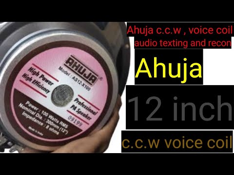 12 inch Ahuja speaker c.c.w voice coil testing And recone - YouTube