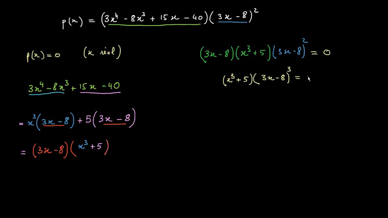 Trouver les racines d'un polynome exemple 2 - YouTube