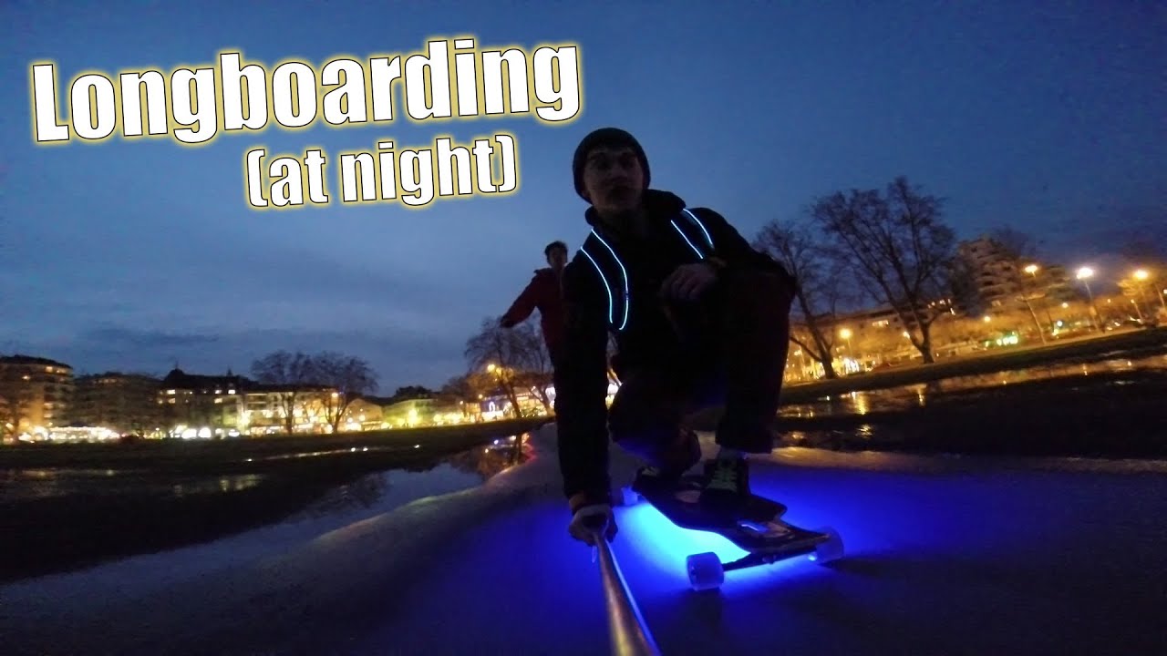 GoPro Longboarding at Night - YouTube