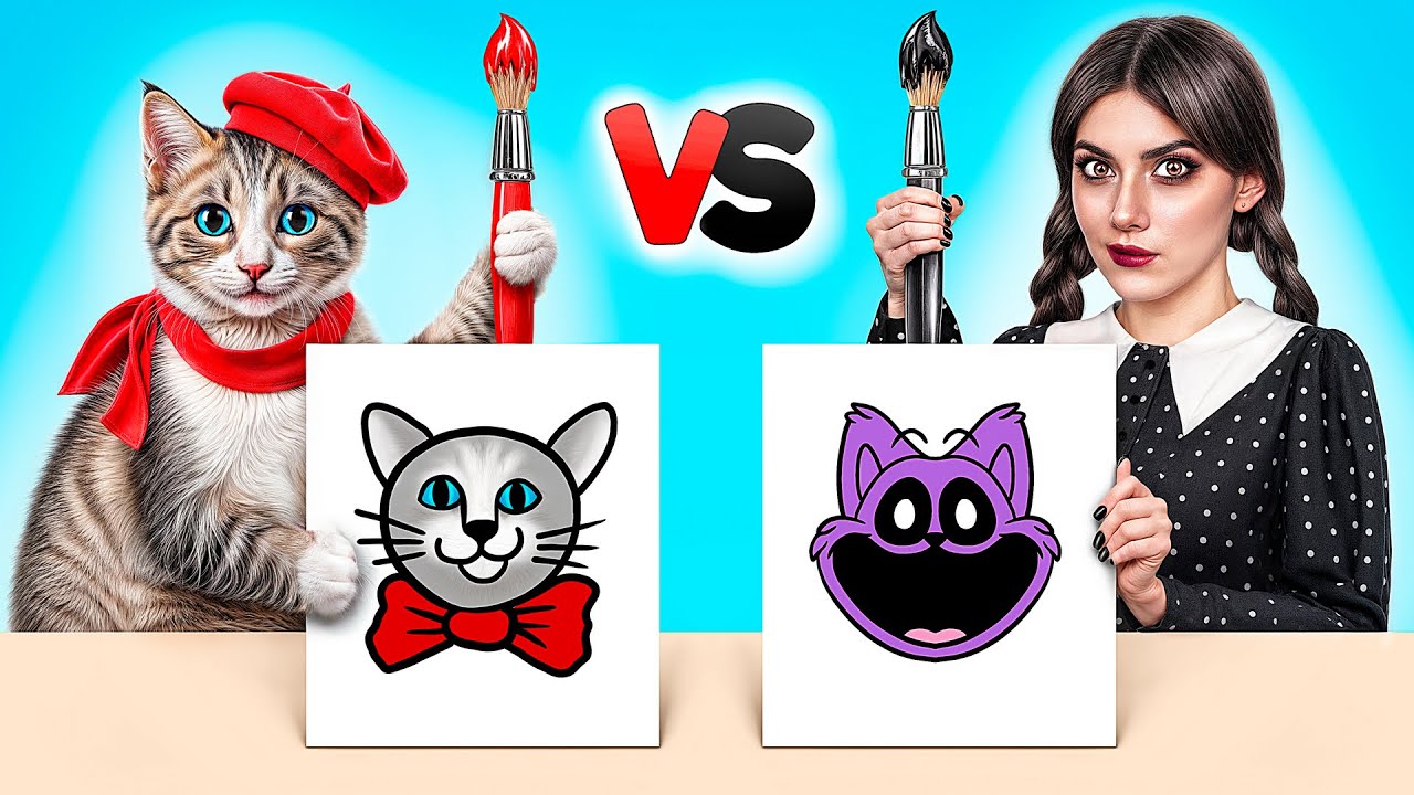 Who Draws it Better Take The Prize with Cat by Multi DO Challenge - YouTube