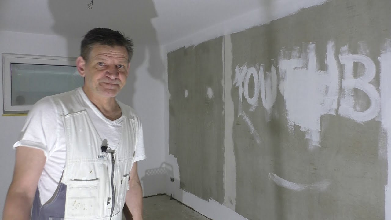 Betondecken/Filigrandecken richtig mit Spachtel vorbereiten. - YouTube