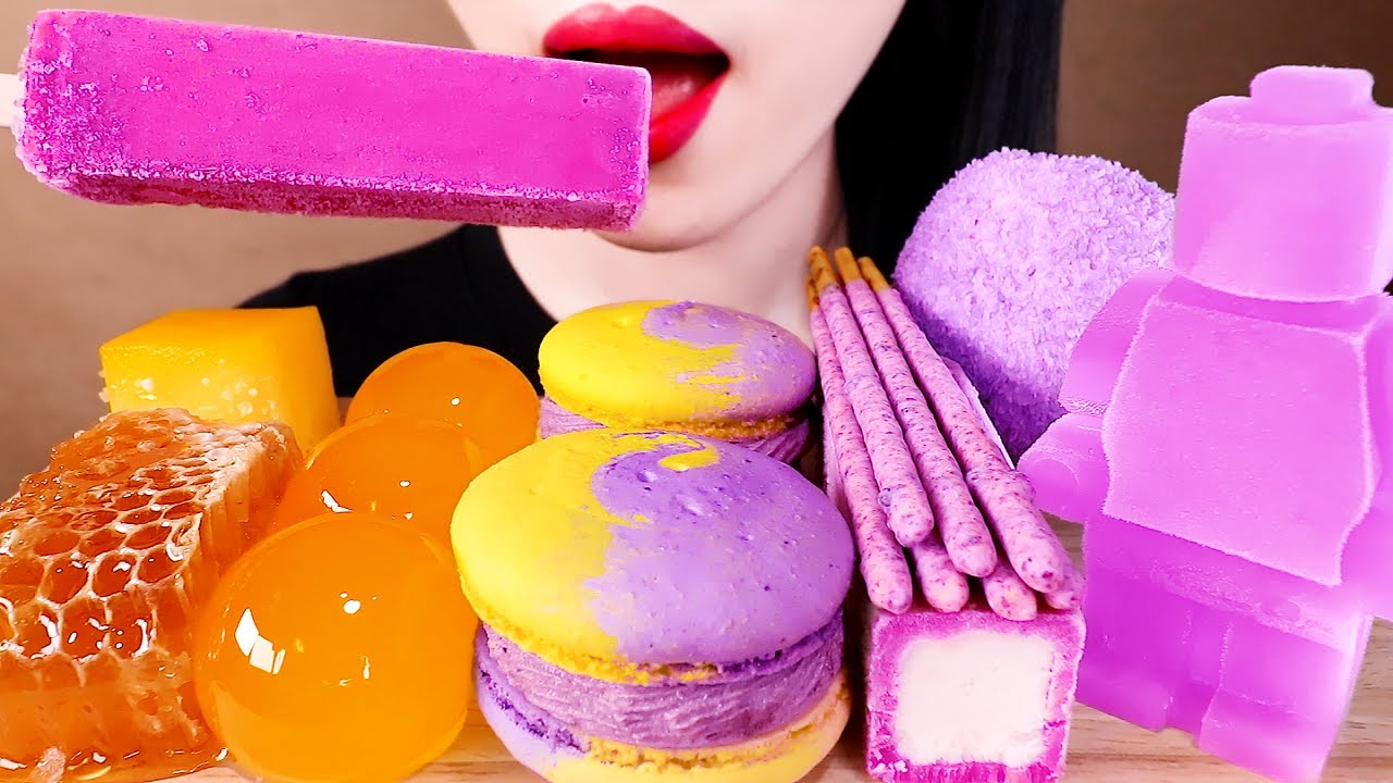 ASMR EDIBLE LEGO, ICE CUBE, HONEY COMB, JELLY, MARSHMALLOW CAKE ...