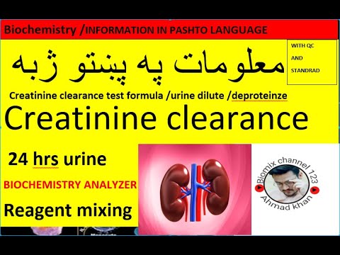 Creatinine clearance test/creatinine clearance formula/urine dilute ...