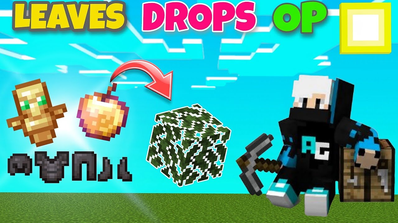 Minecraft But Leaves Drop OP Items || MINEAGENT - YouTube