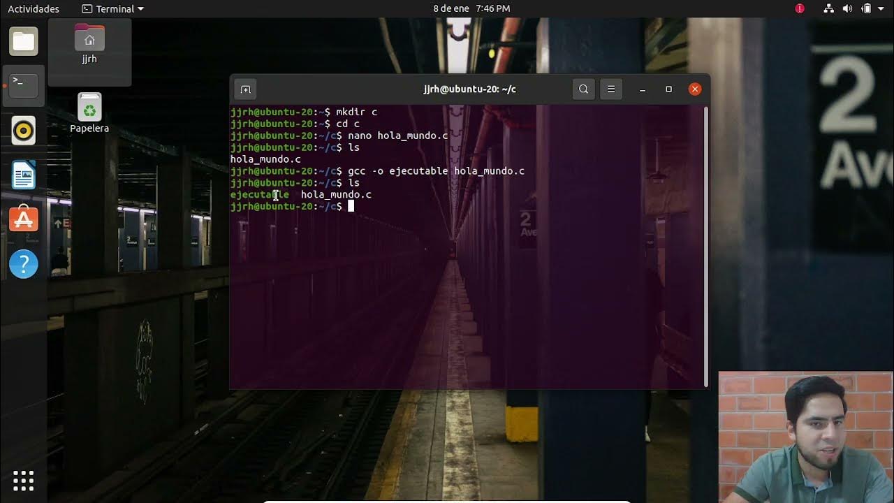 Compilar programa de C desde la terminal - YouTube