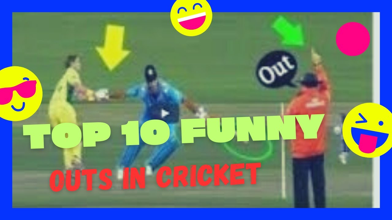Top 10 funny outs in cricket | funny wickets | Amazing outs| #ipl2023# ...