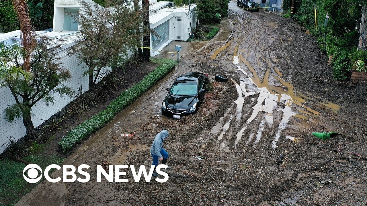 More mudslides in California from heavy rainfall - YouTube