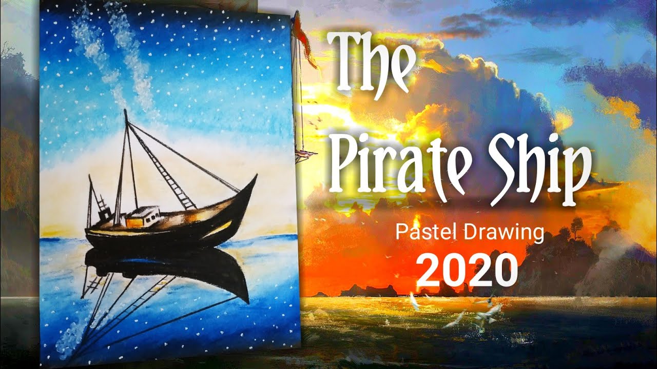 The pirate ship | Oil pastel colour | ART mission - YouTube