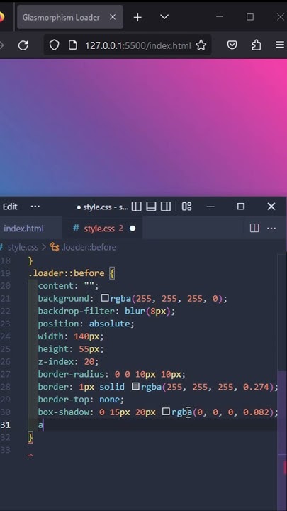 Glassmorphism Loader In Html And Css Shorts Youtube