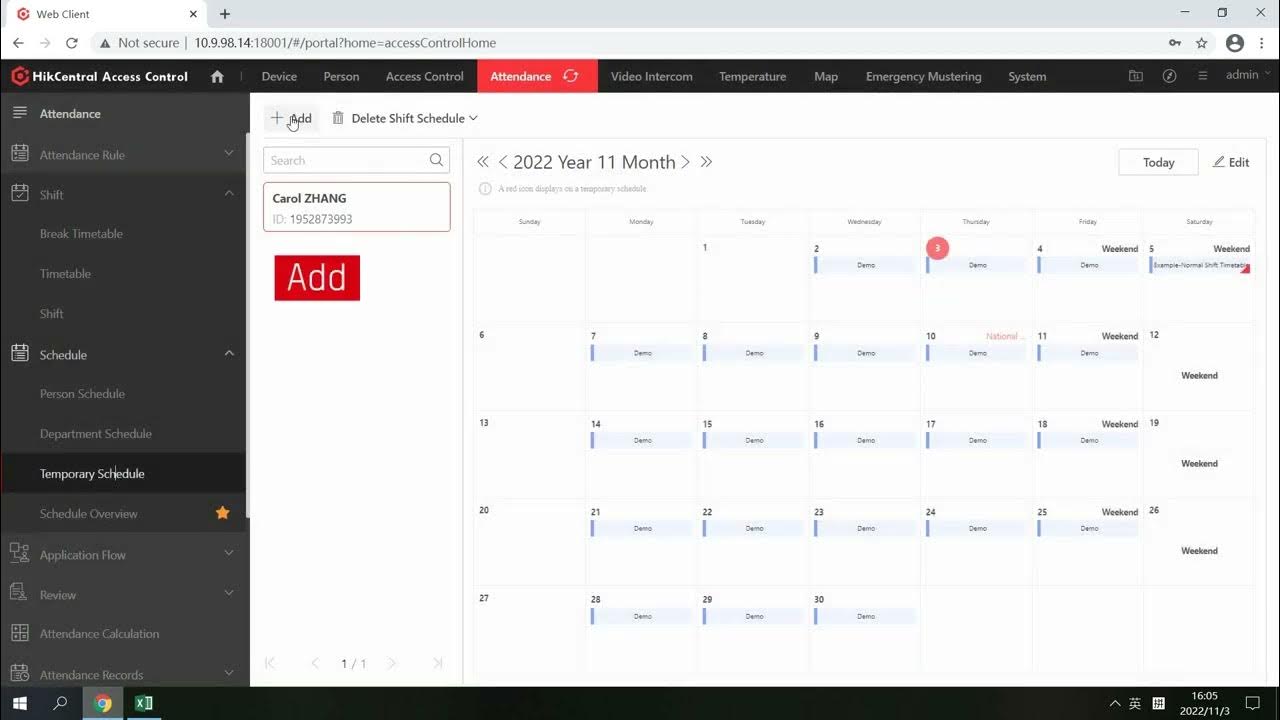 How to Configure Temporary Schedule on HikCentral Access Control - YouTube