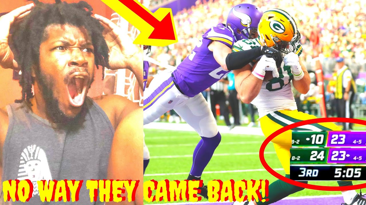 PACKERS VS VIKINGS REACTION 2021 GREEN BAY PACKERS VS MINNESOTA VIKINGS HIGHLIGHTS REACTION ...