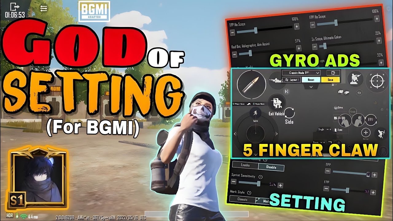 New Sensitivity🔥BGMI Control CODE 5 Finger FASTER PLAYER For All ...