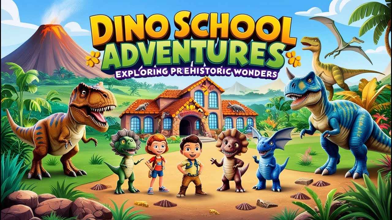 Dino School Adventures: Exploring Prehistoric Wonders| Kids adventure ...