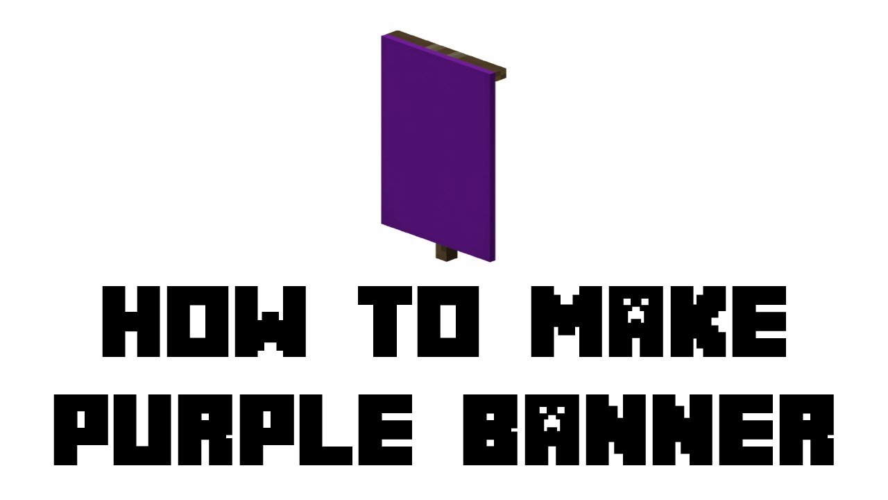 Minecraft Survival: How to Make Purple Banner - YouTube