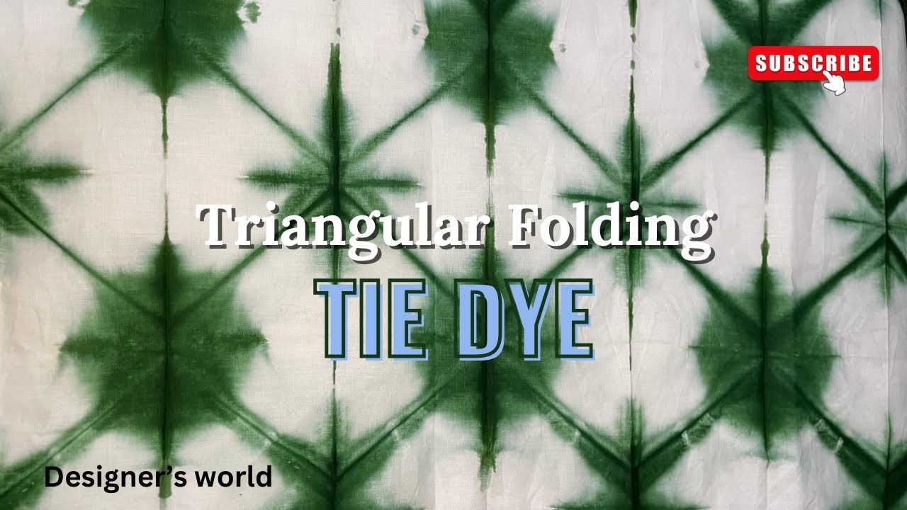 Tie Dye Pattern || Triangle Folding Technique || Tie Dye lilen Fabrics ...