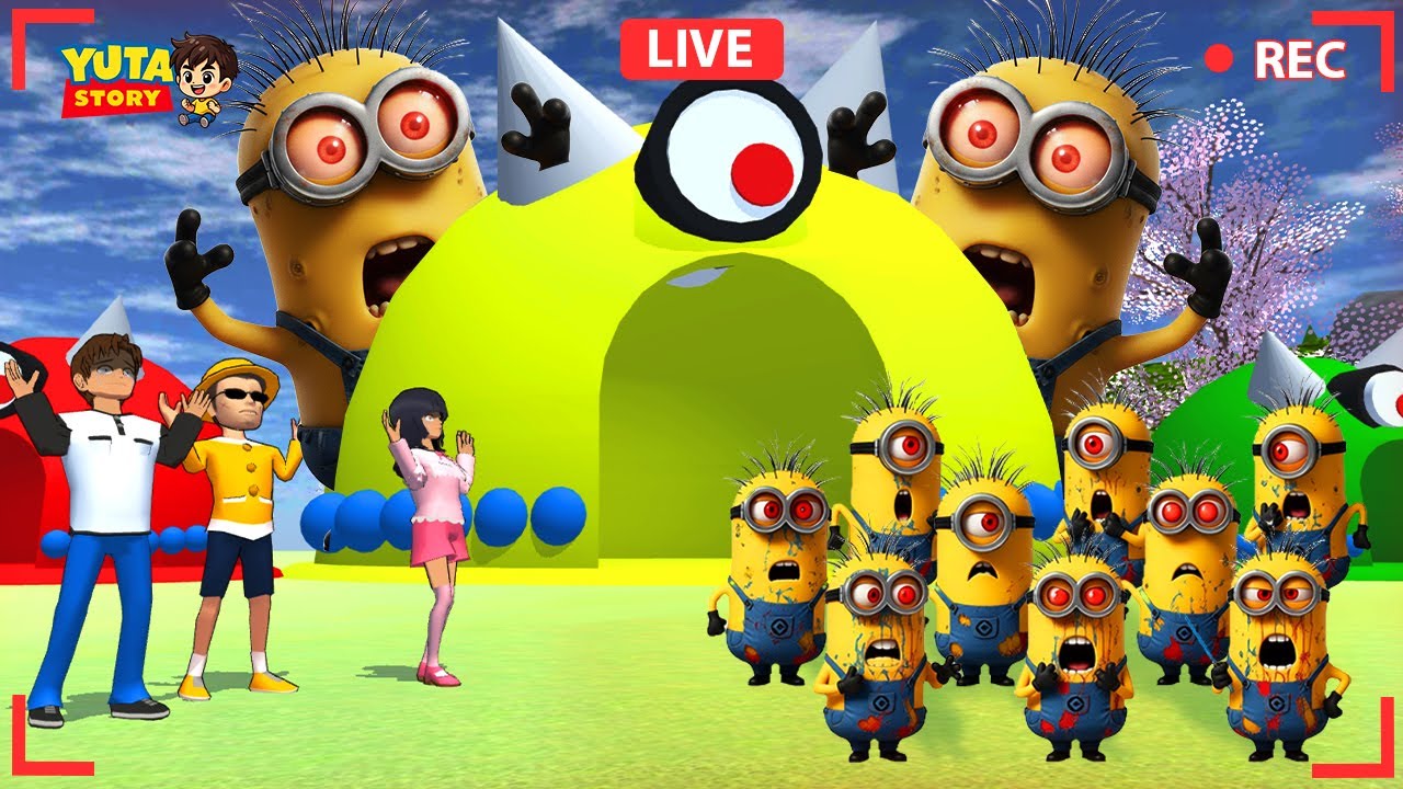 Yuta Mio Panik Melihat Ada Rumah HANTU MINION DI AREA CAMPING SAKURA 😱 ...