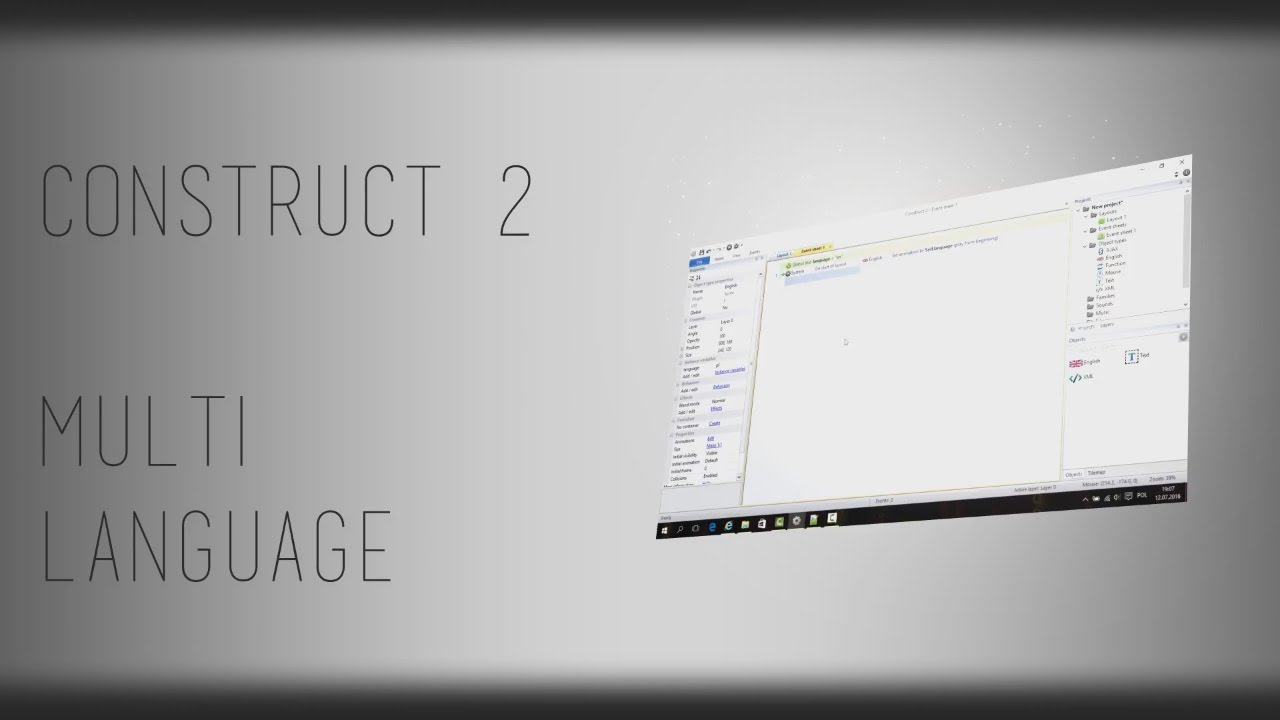 Construct 2 Multi Language - YouTube