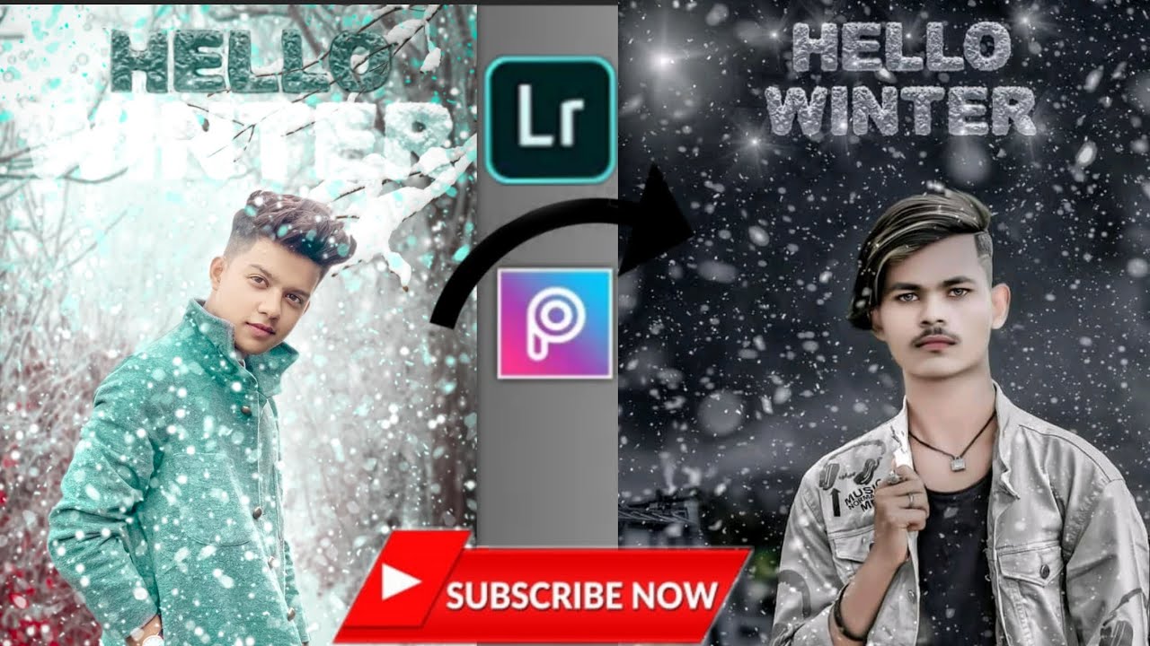 Picsart Winter Snowfall Photo Editing Tutorial / Snapseed winter ...